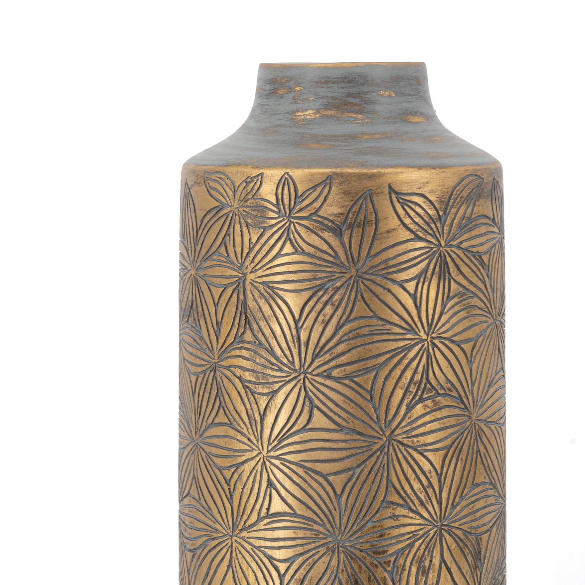 FR Polyresin Vase Gold 605207 | Furniture Republic