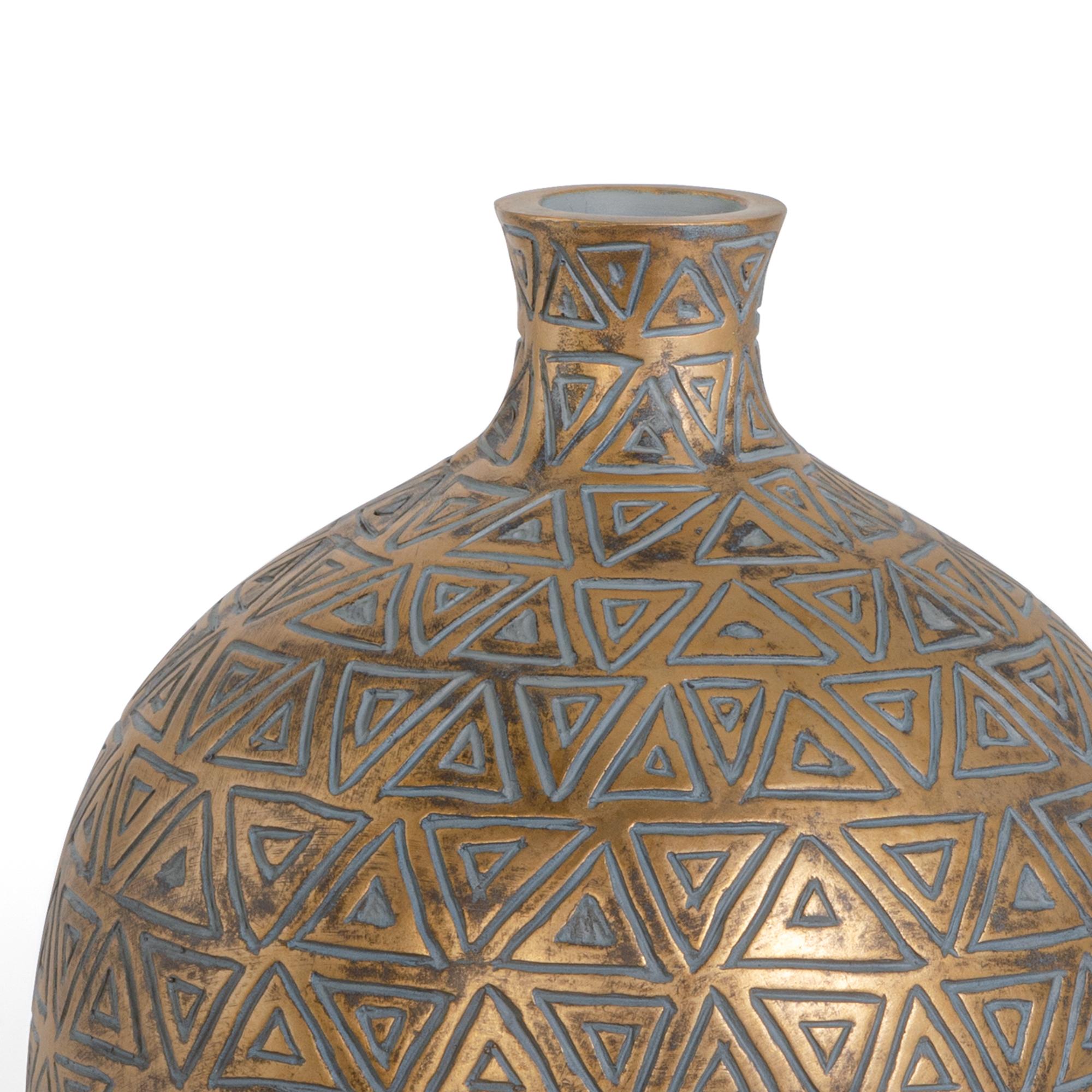 FR Polyresin Vase Gold 605221 | Furniture Republic