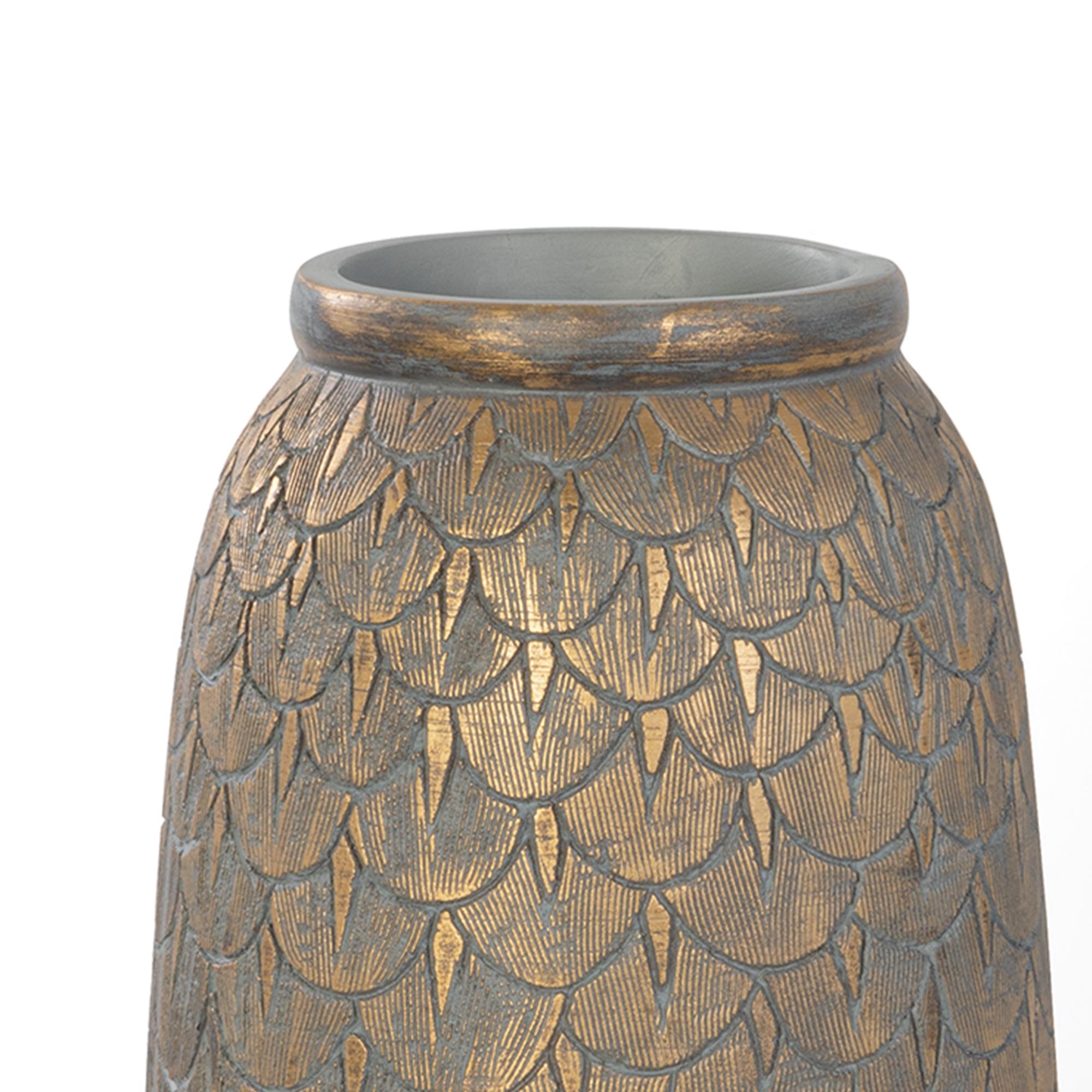 FR Polyresin Vase Gold 605225 | Furniture Republic