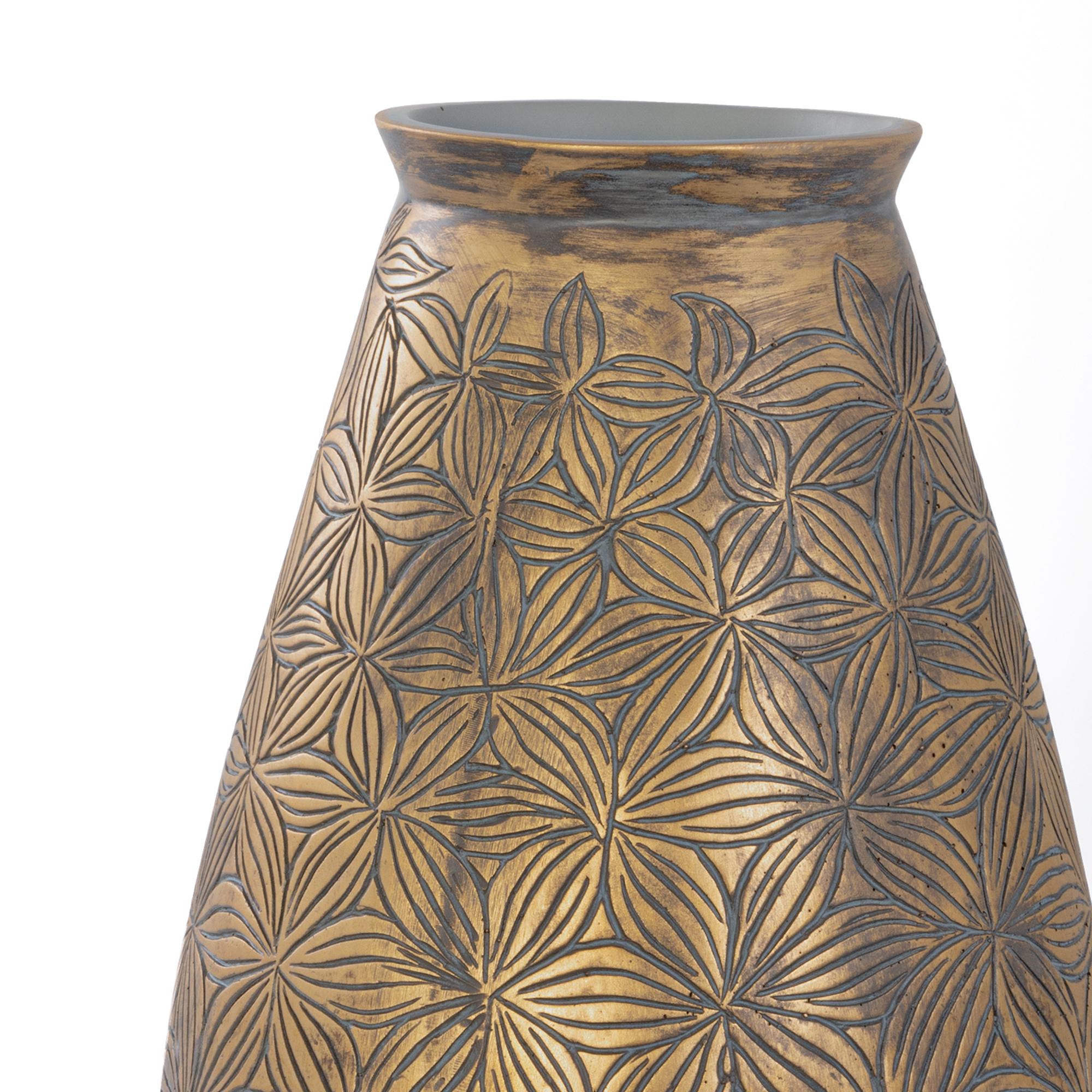 FR Polyresin Vase Gold 605228 | Furniture Republic
