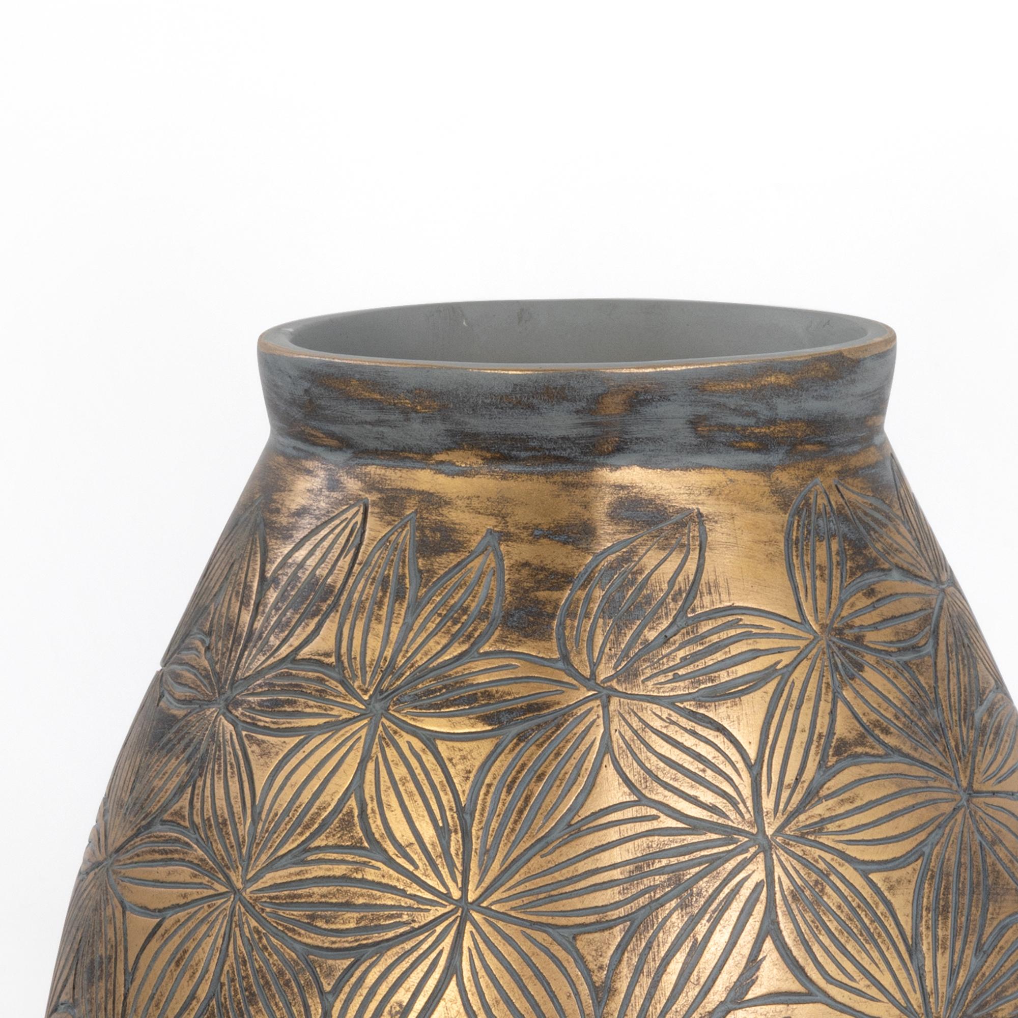 FR Polyresin Vase Gold 605229 | Furniture Republic