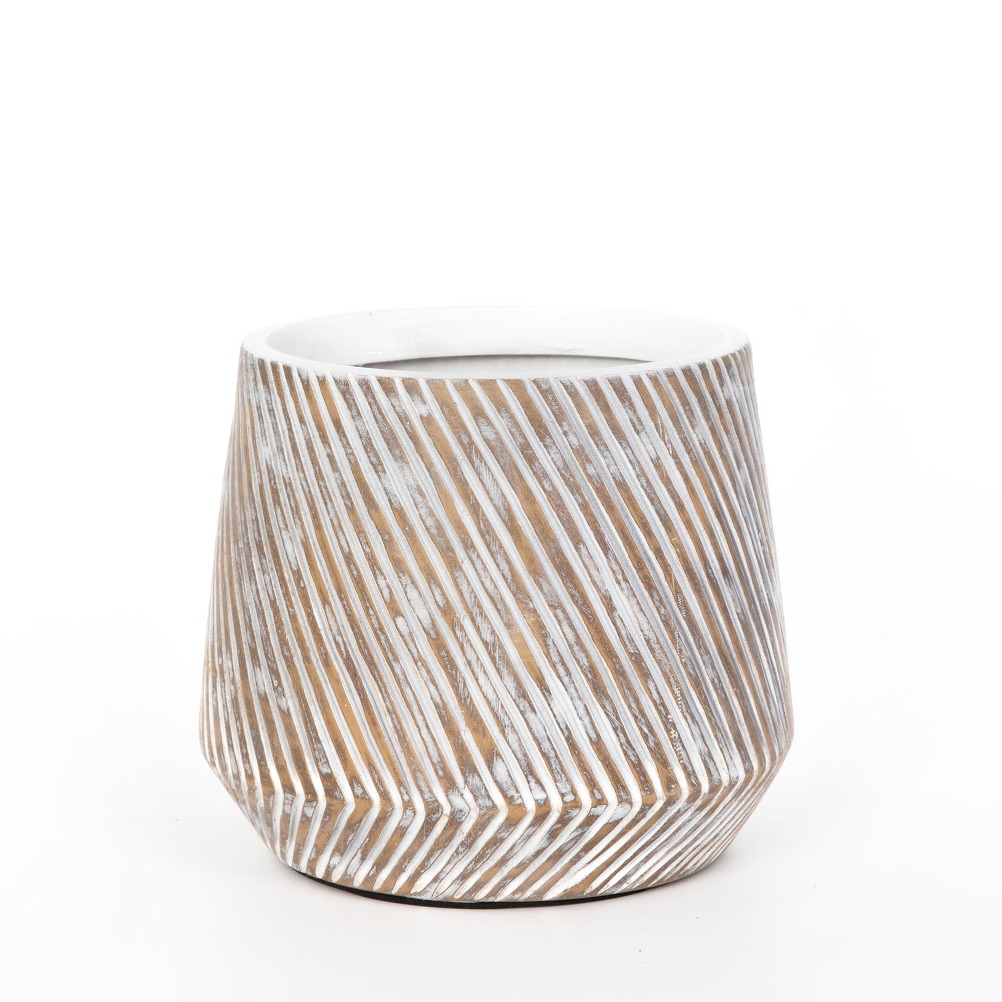 FR Polyresin Pot White 605267 | Furniture Republic