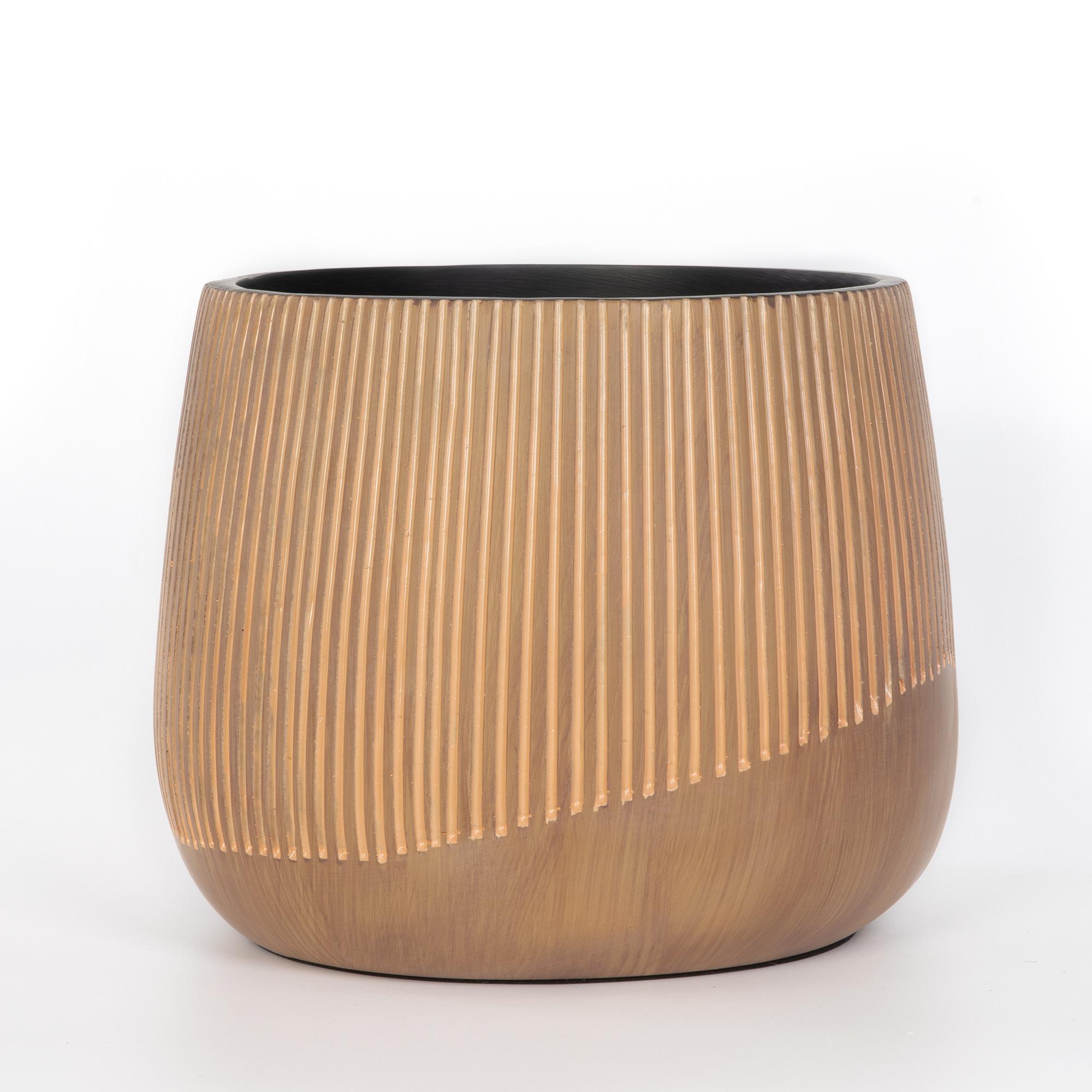 FR Polyresin Pot Brown 605268 | Furniture Republic