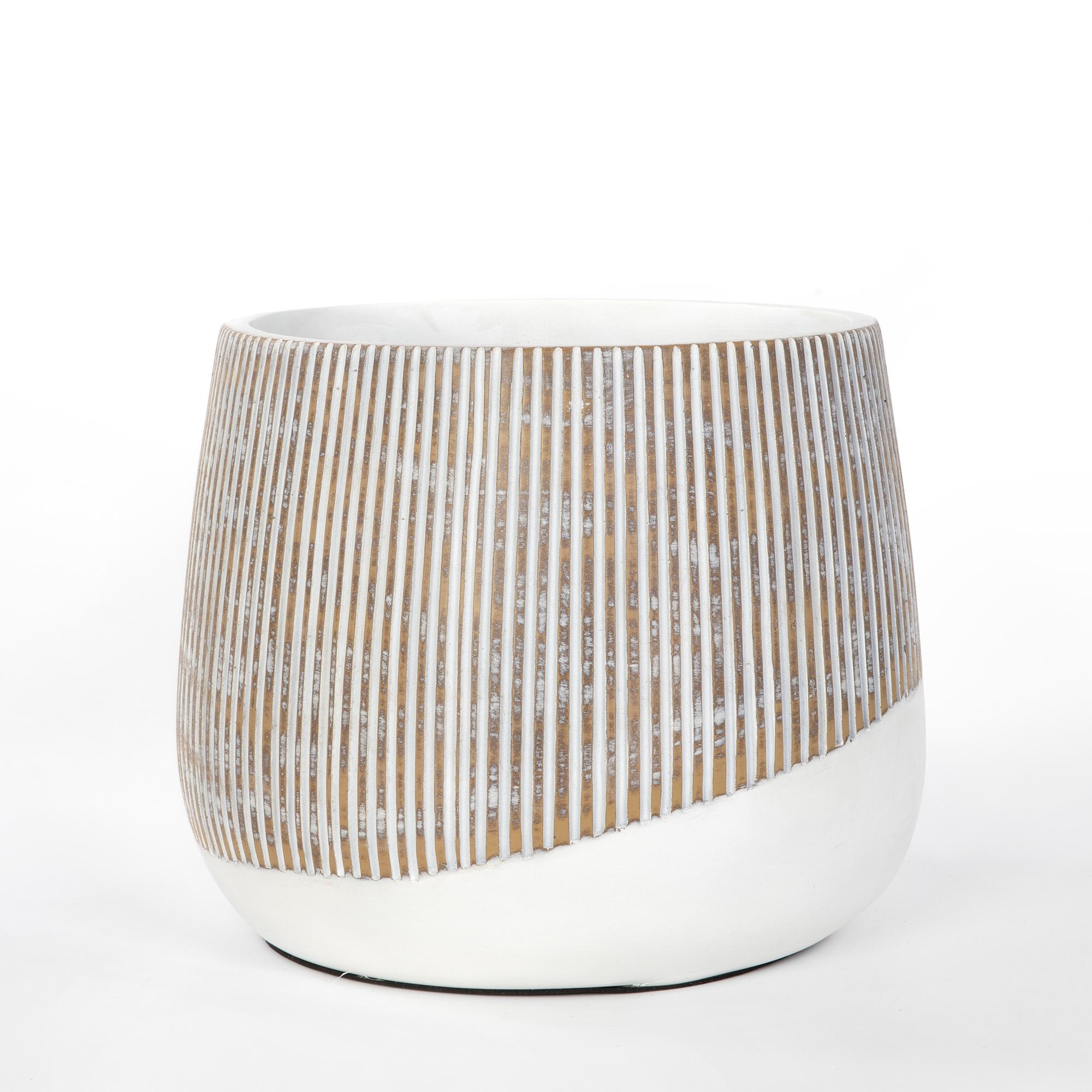 FR Polyresin Pot White 605271 | Furniture Republic