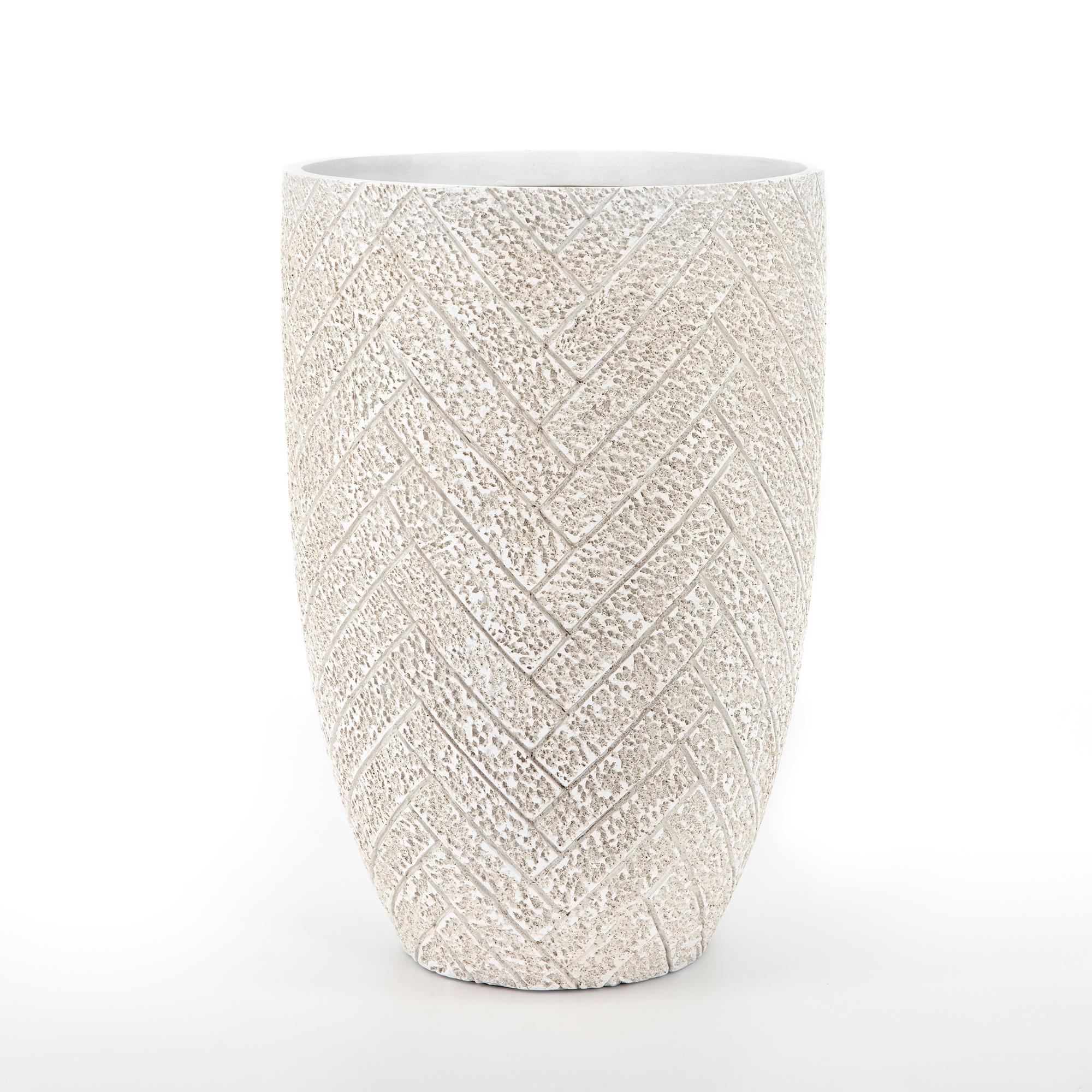 FR Polyresin Pot White 605276 | Furniture Republic